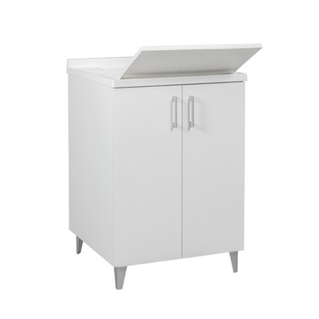 Mobile Lavatoio In Legno 60x50x87 cm con Vasca e Asse Lavapanni